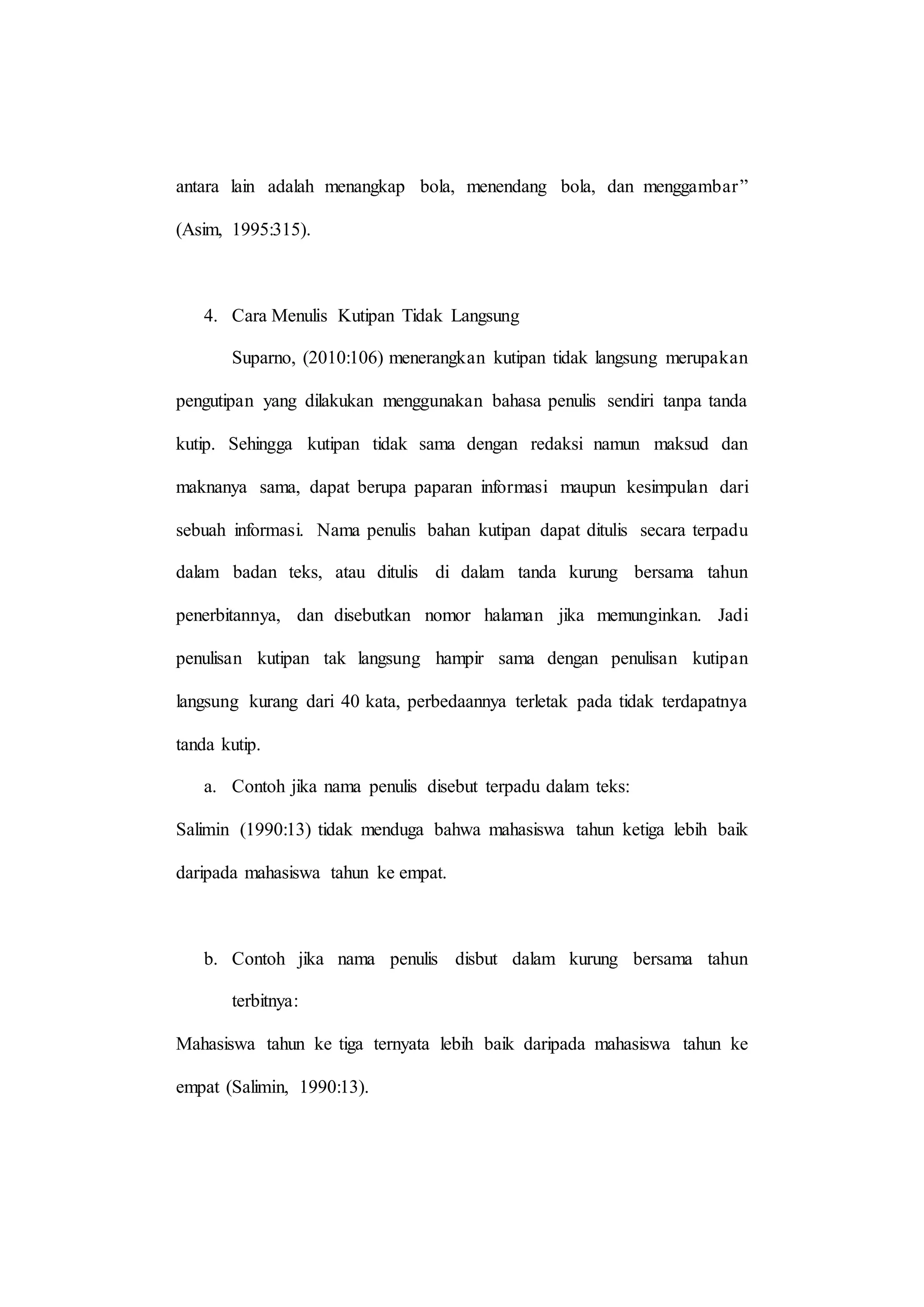Kutipan dan Cara Menulis Kutipan | DOCX