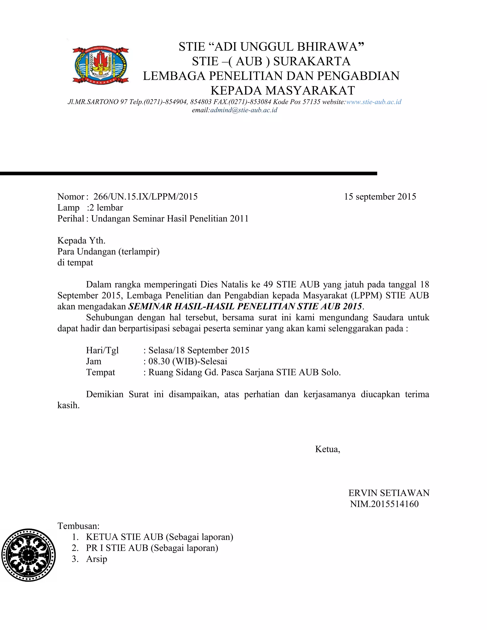 Contoh UNDANGAN | PDF