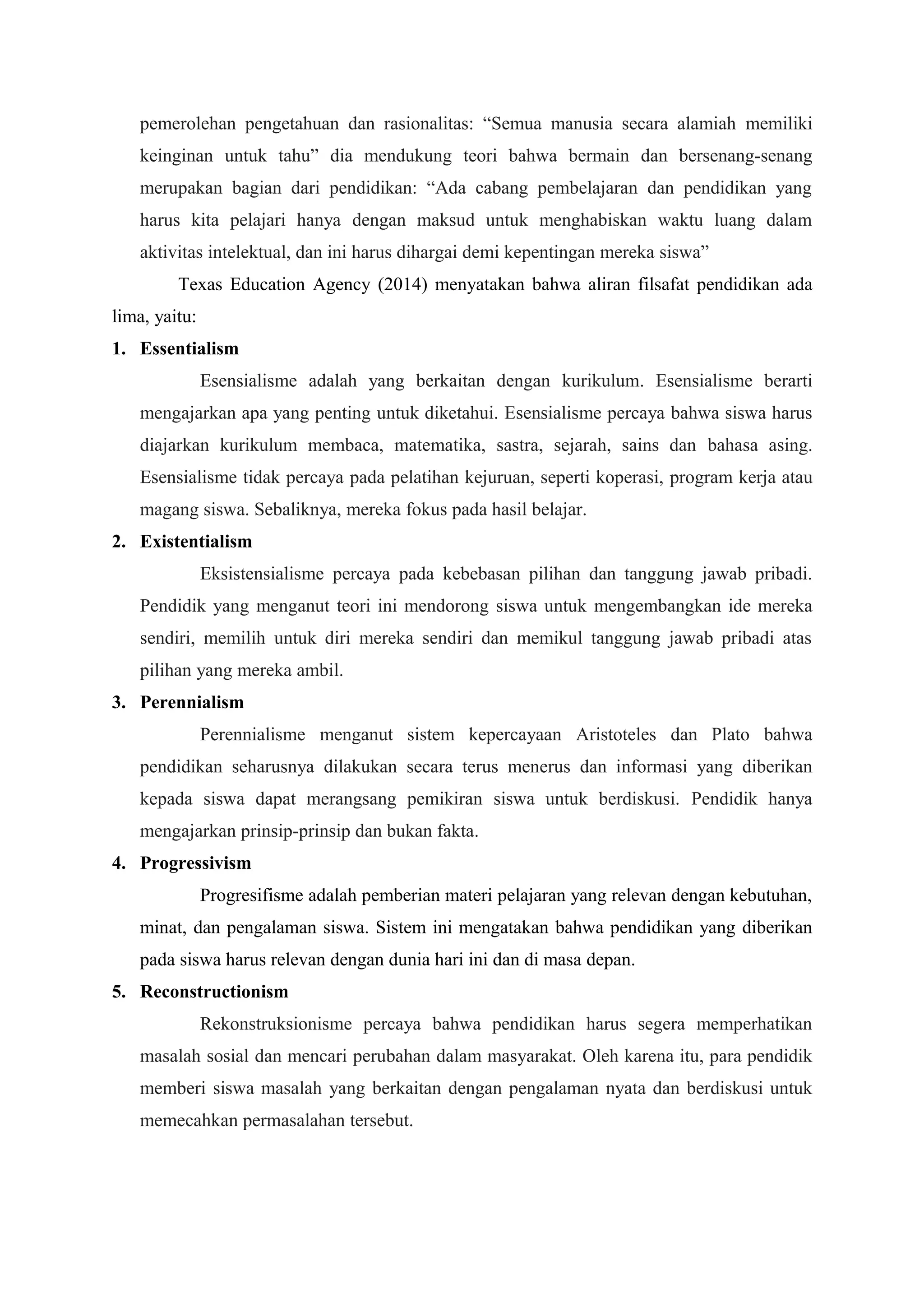 Filsafat Pendidikan | PDF