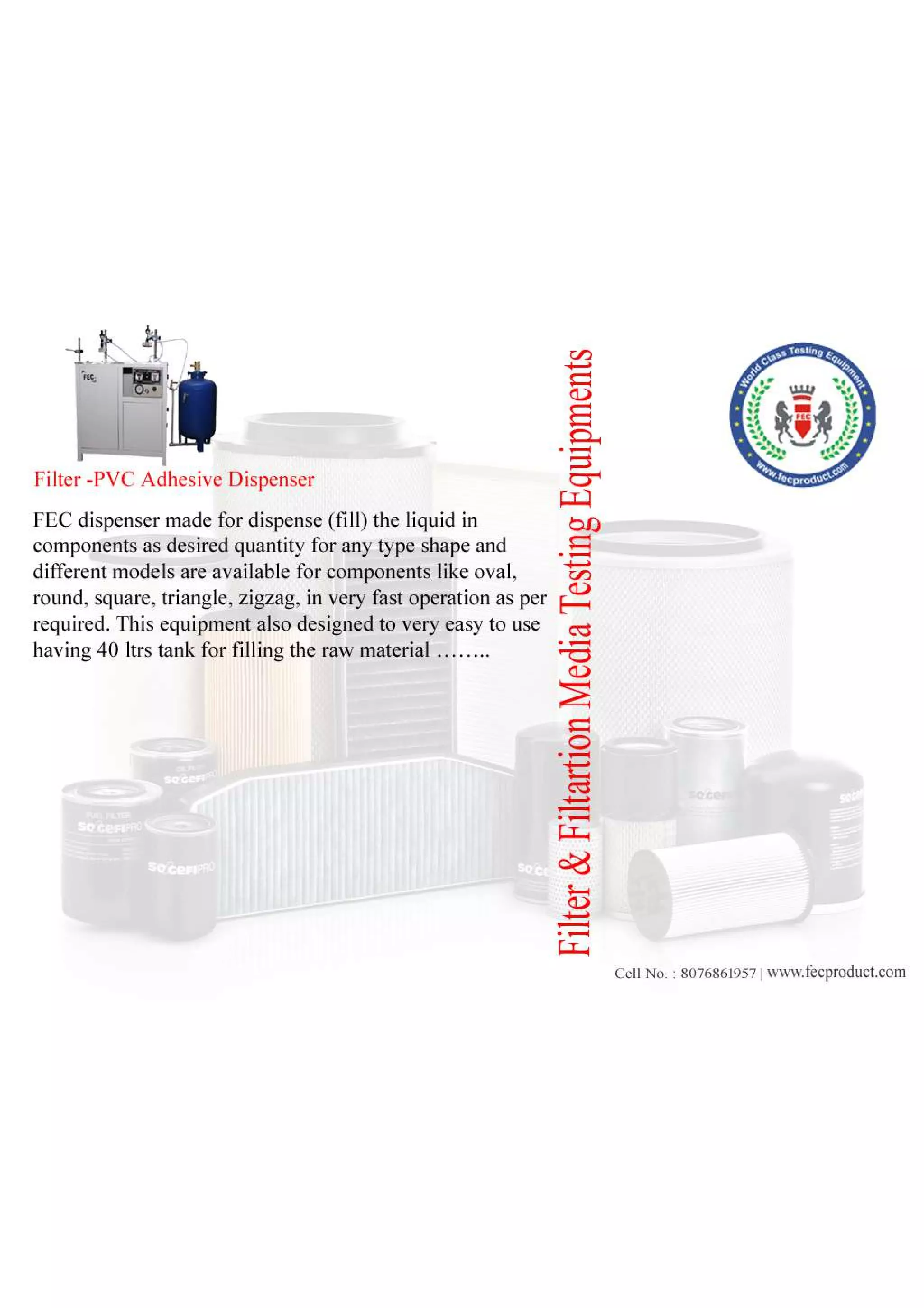 Filter -PVC Adhesive Dispenser | PDF