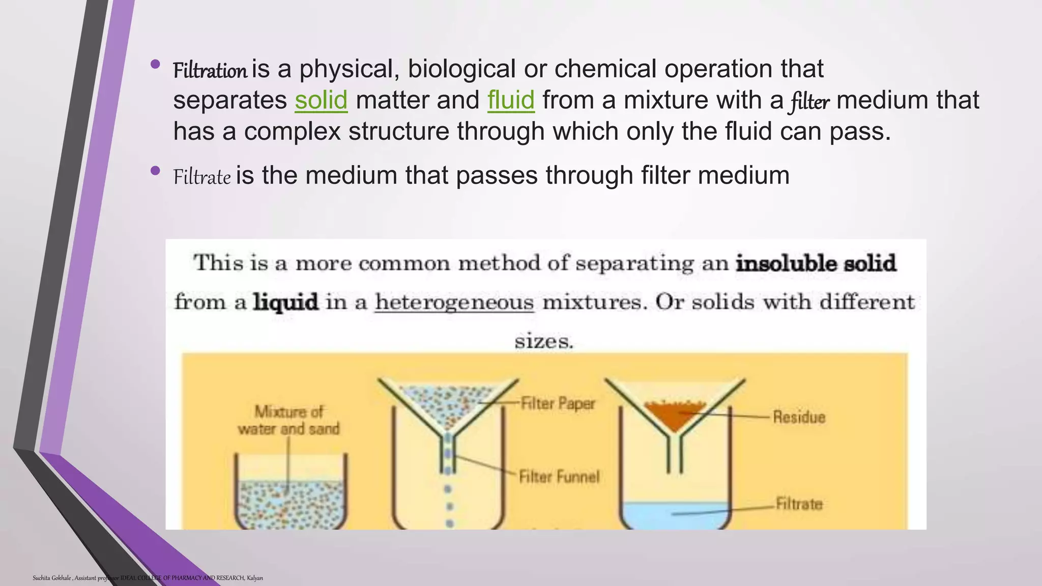 Filteration | PPTX | Chemistry | Science