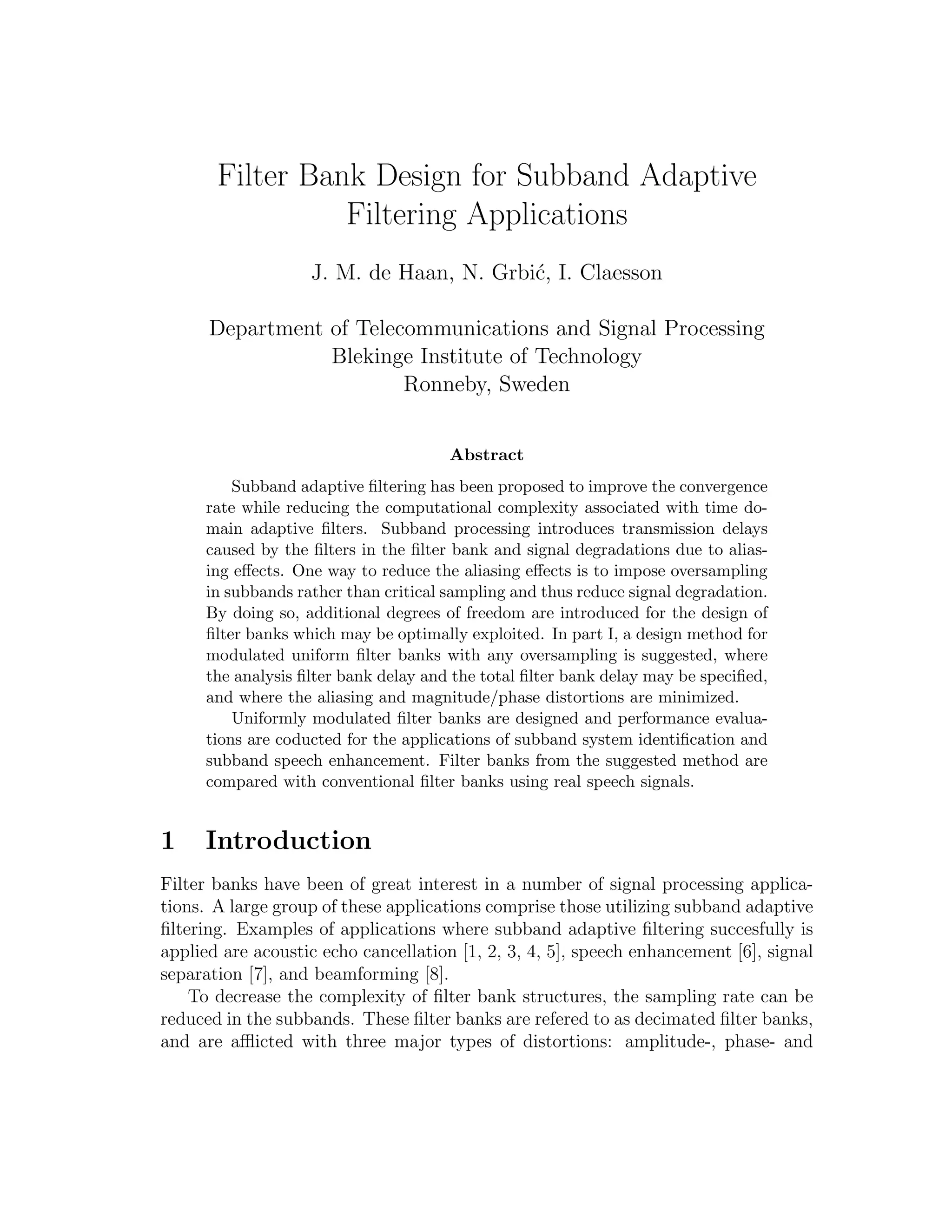 Filter Bank Design and adaptive filters.pdf | Digital Audio | Computer ...