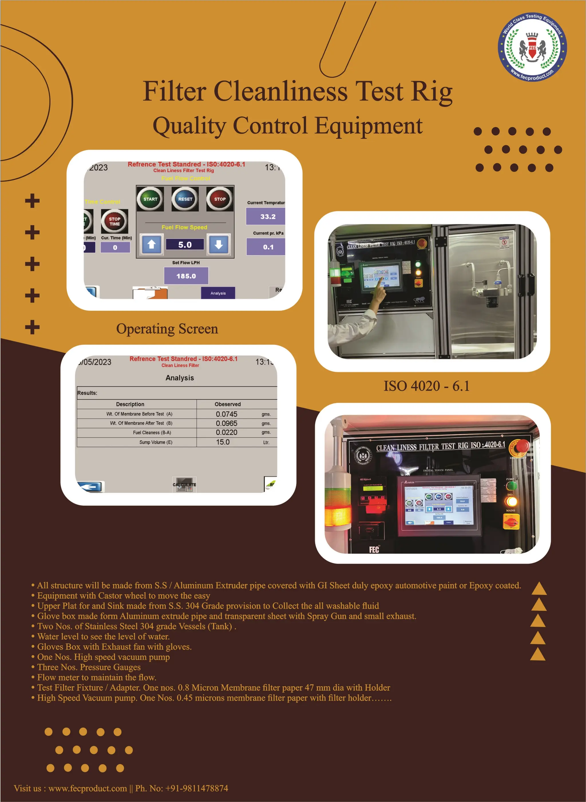 ISO 4020-6.1 Filter Cleanliness Test Equipment. | PDF | Home Appliances ...