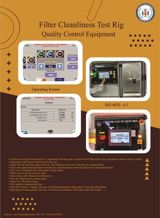 ISO 4020-6.1 Filter Cleanliness Test Equipment. | PDF | Home Appliances ...