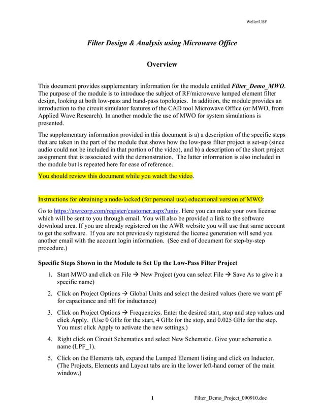 Filter designandanalysisusingmicrowaveoffice | PDF