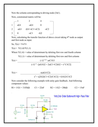 Filter design and simulation | PDF | Physics | Science