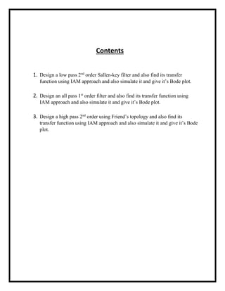 Filter design and simulation | PDF | Physics | Science