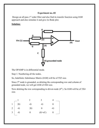 Filter design and simulation | PDF