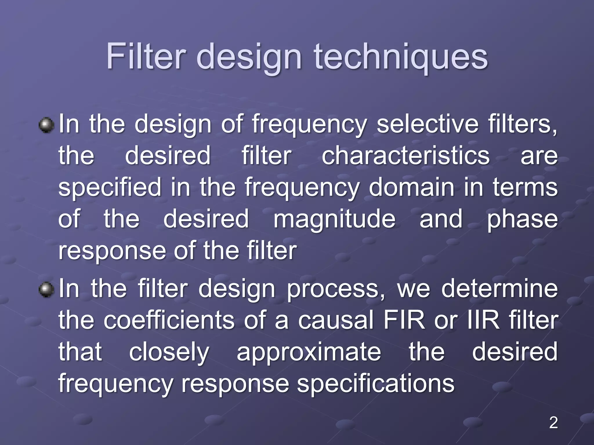 Filter design techniques ch7 iir | PDF