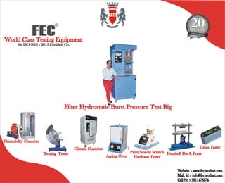 Testing/manufacture/Filter Hydrostatic Burst Pressure Test Rig | PPT