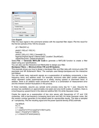 Filter Implementation And Evaluation Project | PDF