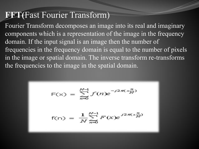 Filtering in frequency domain | PPT