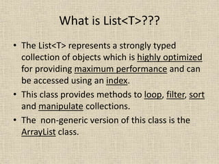 C# Filtering in generic collections | PPT
