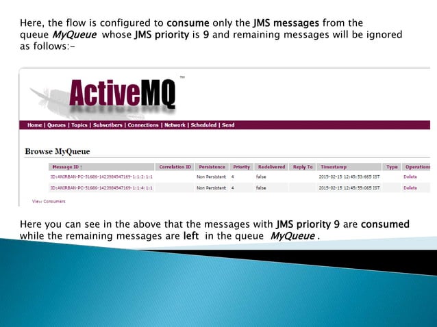 Filtering jms messages with mule | PPT | Free Download