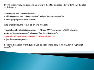 Filtering jms messages with mule | PPTX