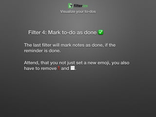 Filterize - Getting started - Filter 2 - Set emojis | PPT