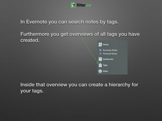 Filterize - Getting started - Tag hierarchy | PPT