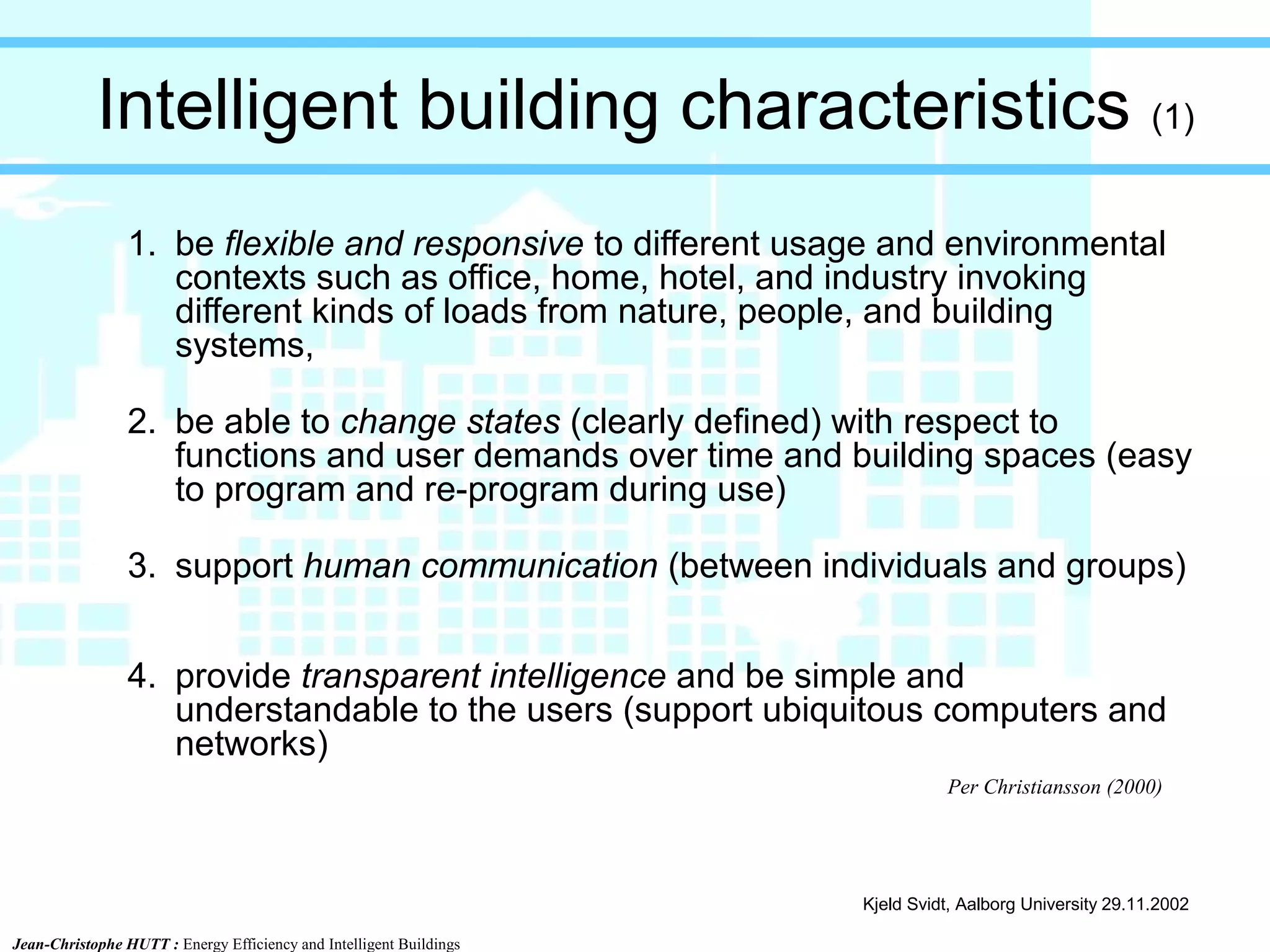 Summary of smart building | PPT