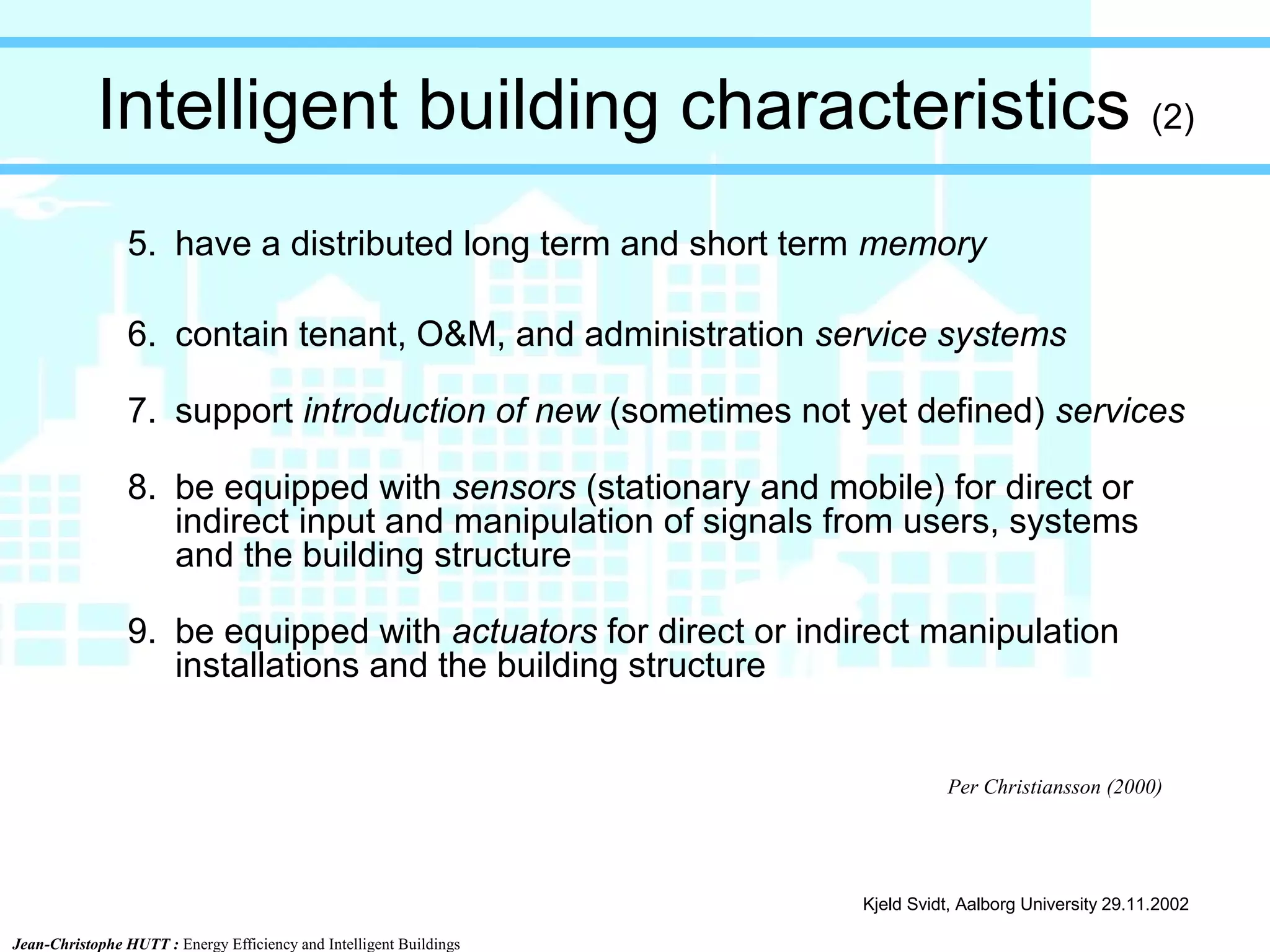 Summary of smart building | PPT