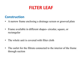 Filter leaf | PDF