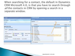 Dynamics CRM Microsoft: Filter Look-Up Script | PPT