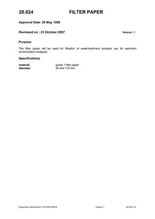 Filter paper | PDF | Chemistry | Science