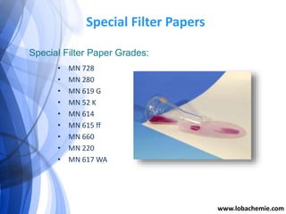 Filter Papers | PPTX