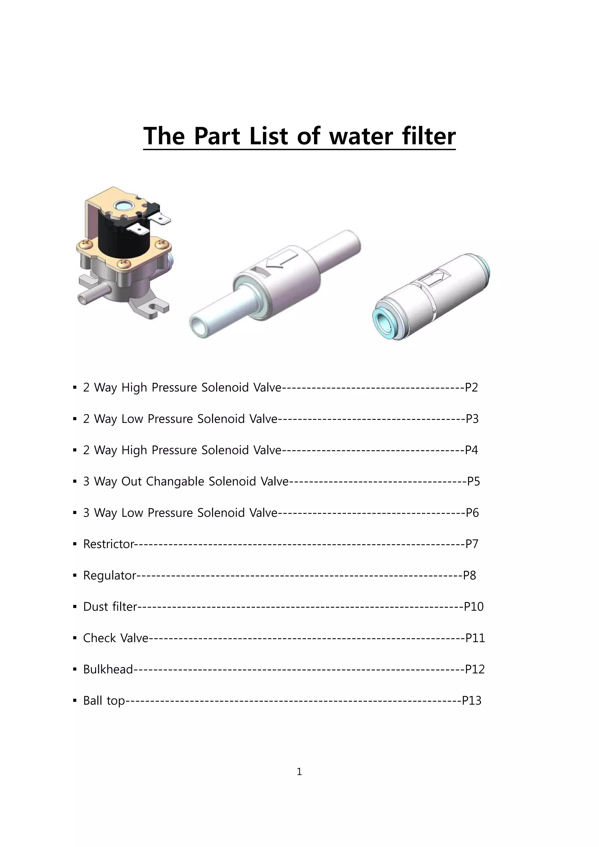 Filter part list | PDF