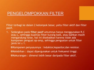 Filter Pasif RANGKAIAN LISTRIK PERTEMUAN KE DUA.pptx