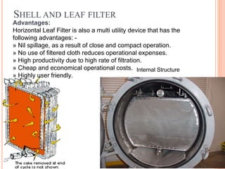Filter press and shell and leaf filters | PPTX