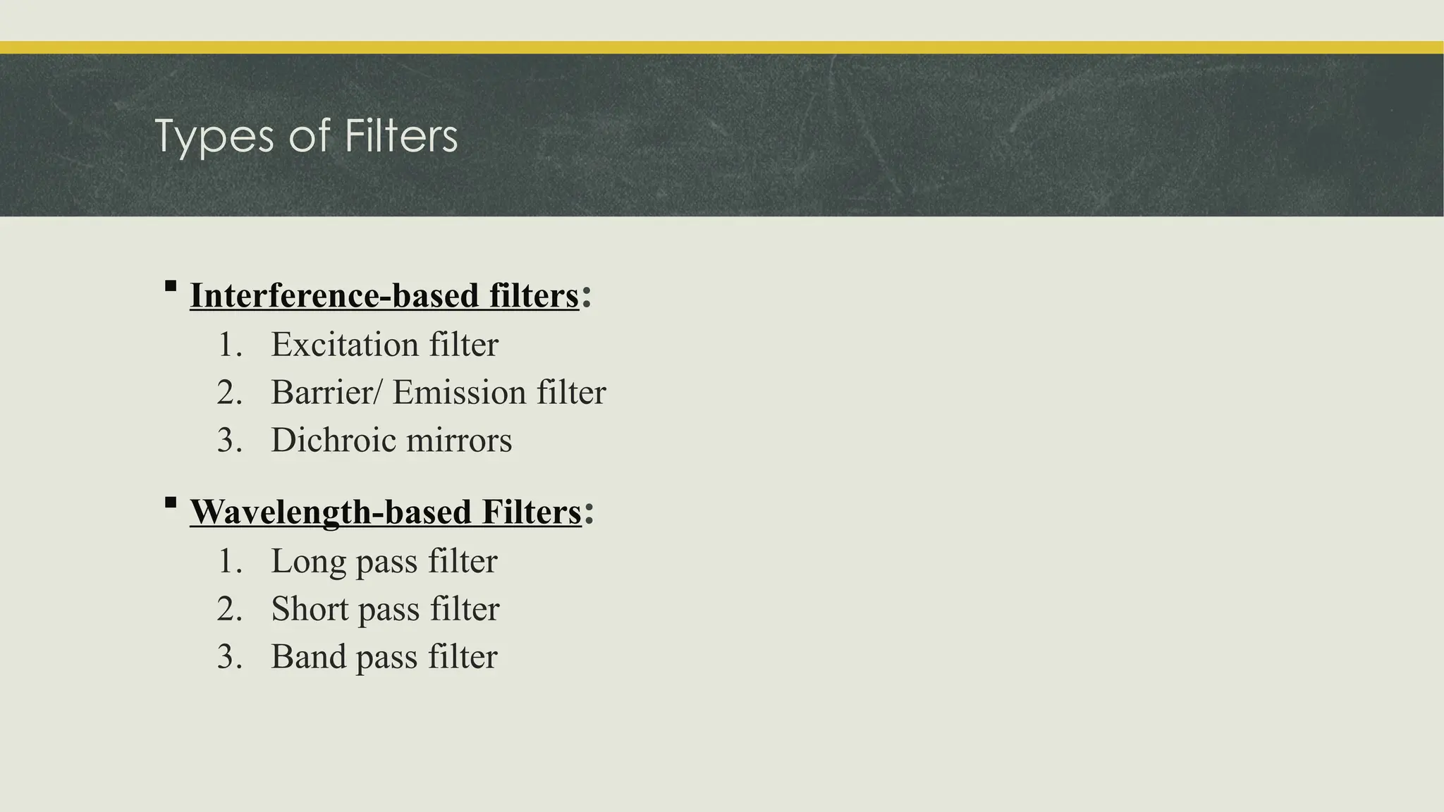 Filters USED IN SCANNING ELECTRON MICROSCOPEpptx | PPTX