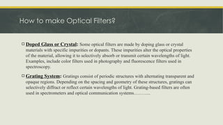 Filters USED IN SCANNING ELECTRON MICROSCOPEpptx | PPTX