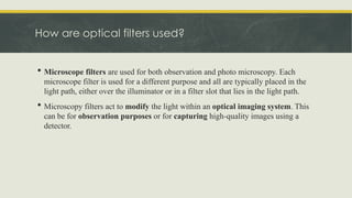 Filters USED IN SCANNING ELECTRON MICROSCOPEpptx | PPTX
