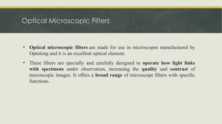 Filters USED IN SCANNING ELECTRON MICROSCOPEpptx | PPTX