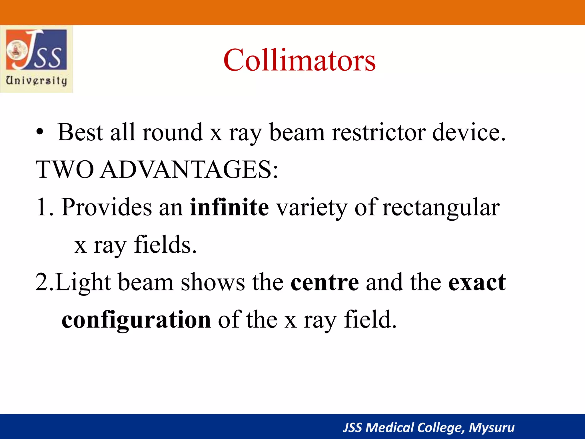 Filters and beam restrictors | PPTX
