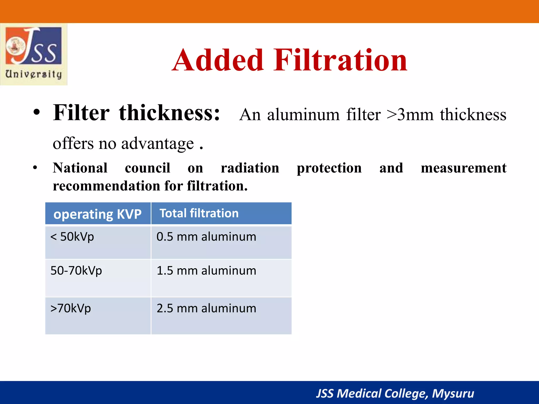 Filters and beam restrictors | PPTX