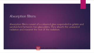 filters and monochromator used in UV visible spectroscopy | PDF