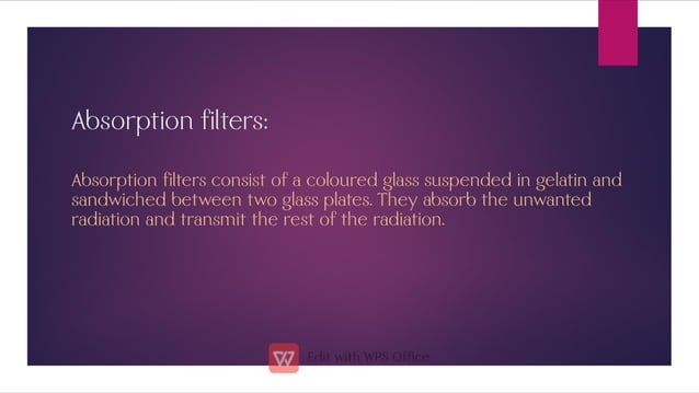 filters and monochromator used in UV visible spectroscopy | PDF ...