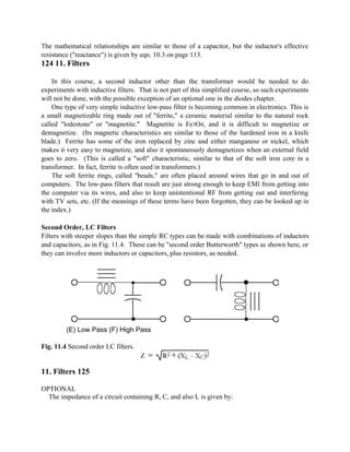 Filters and resonance | DOC