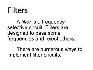 FILTERS & FOURIER THEORY.pptx