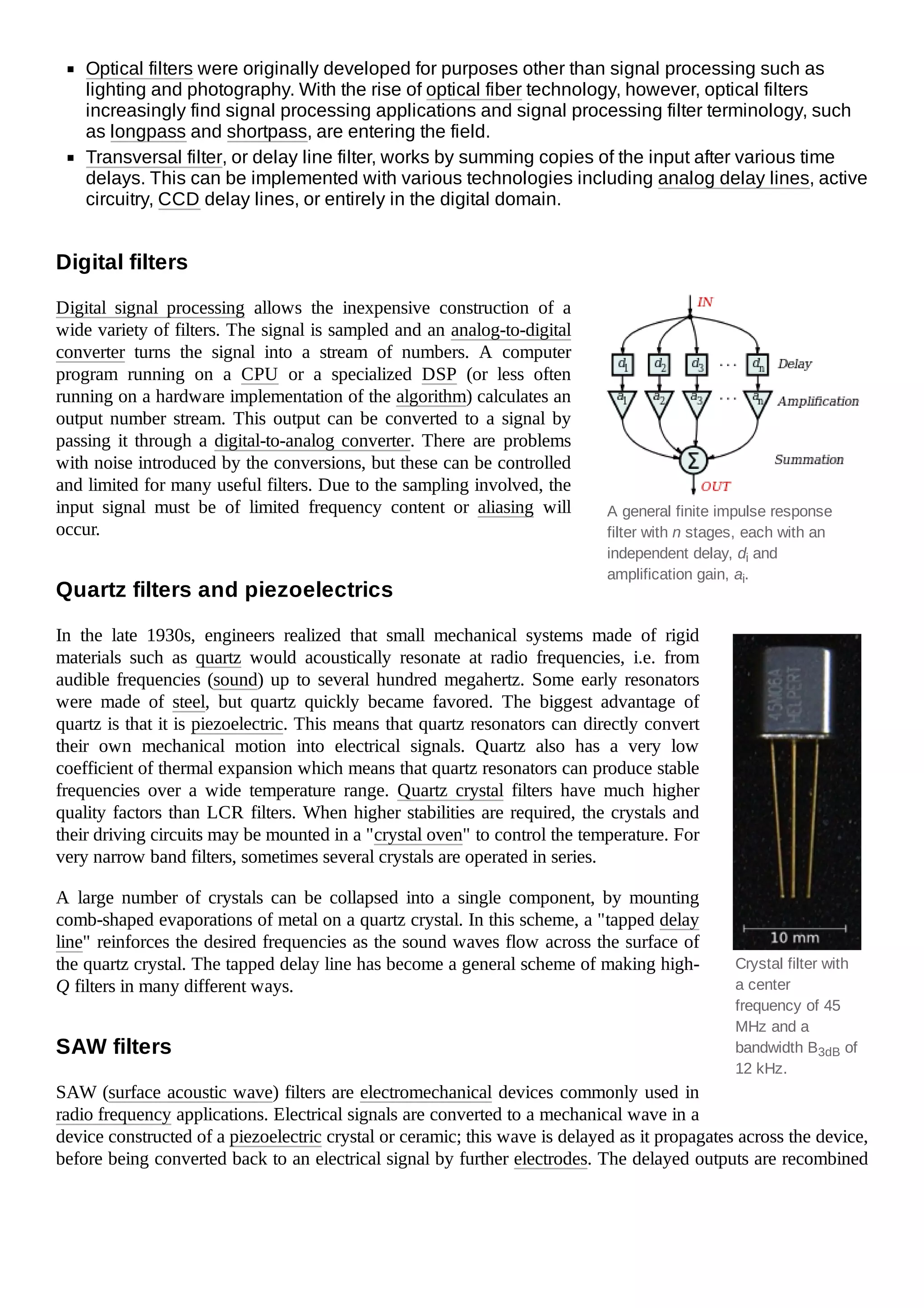 Filter (signal processing) | PDF