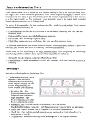 Filter (signal processing) | PDF