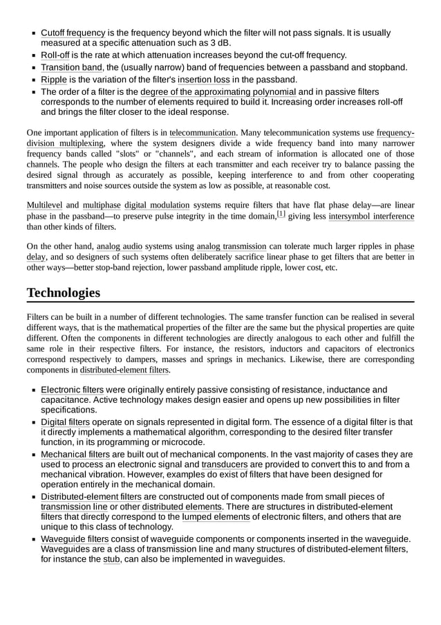 Filter (signal processing) | PDF