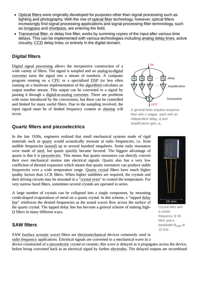 Filter (signal processing) | PDF