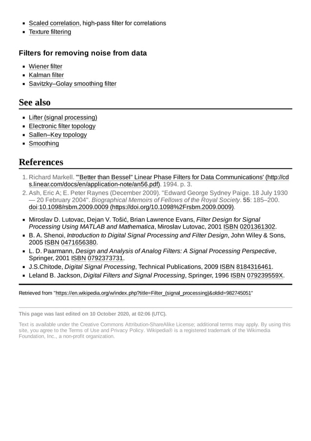 Filter (signal processing) | PDF