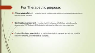 FILTERS IN LOW VISION PRESENTED BY MARIUM RASHEED | PPT