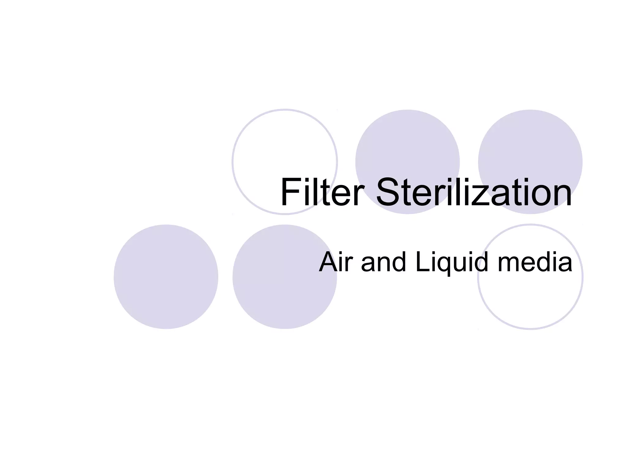 Filter sterilization | PPT