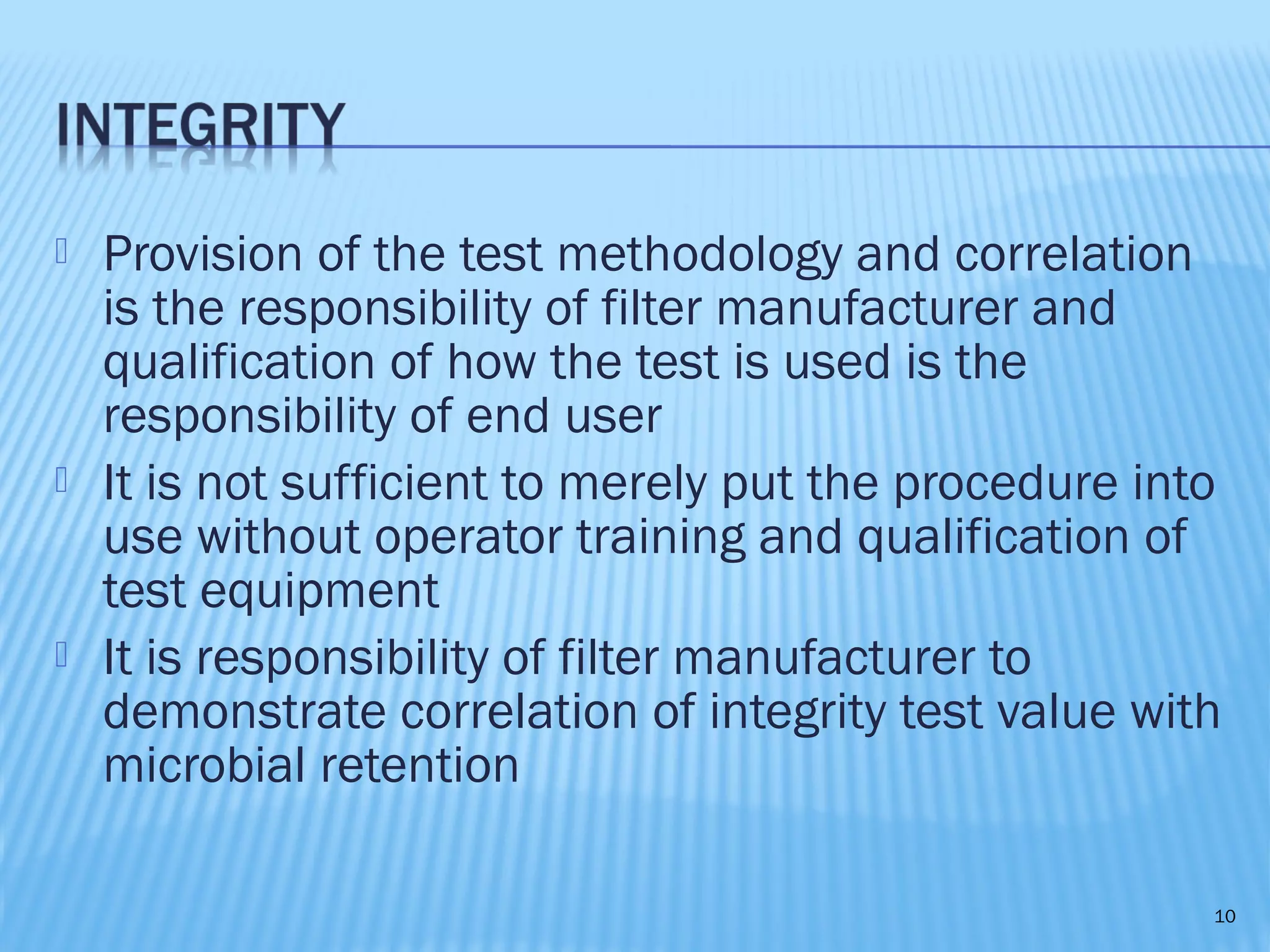 Filter validation | PPT