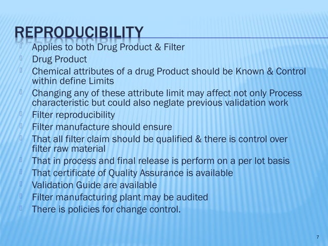 Filter validation | PPT