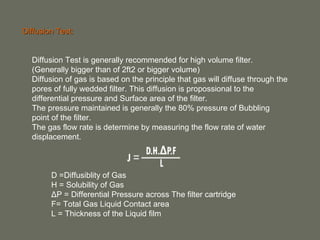 Filter Validation and Regulatory aspects | PPT
